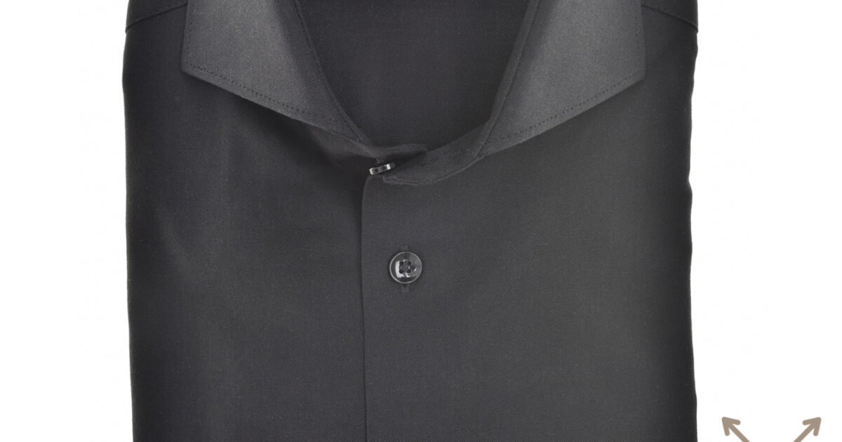 Black slim fit 360°-stretch shirt | John Miller Shirts